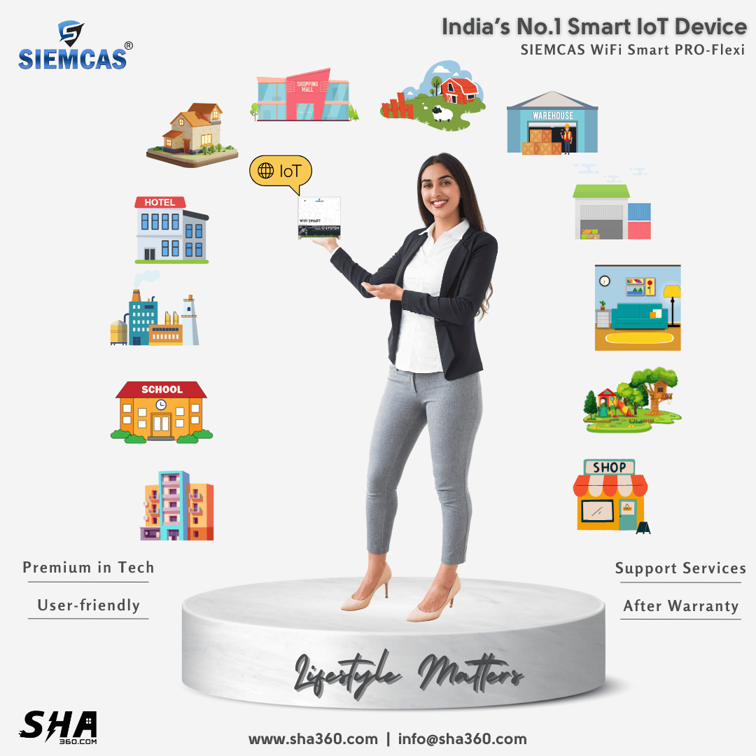 Buy Siemcas Wifi Smart Switch Made in India 4 Channel IoT Home ...
