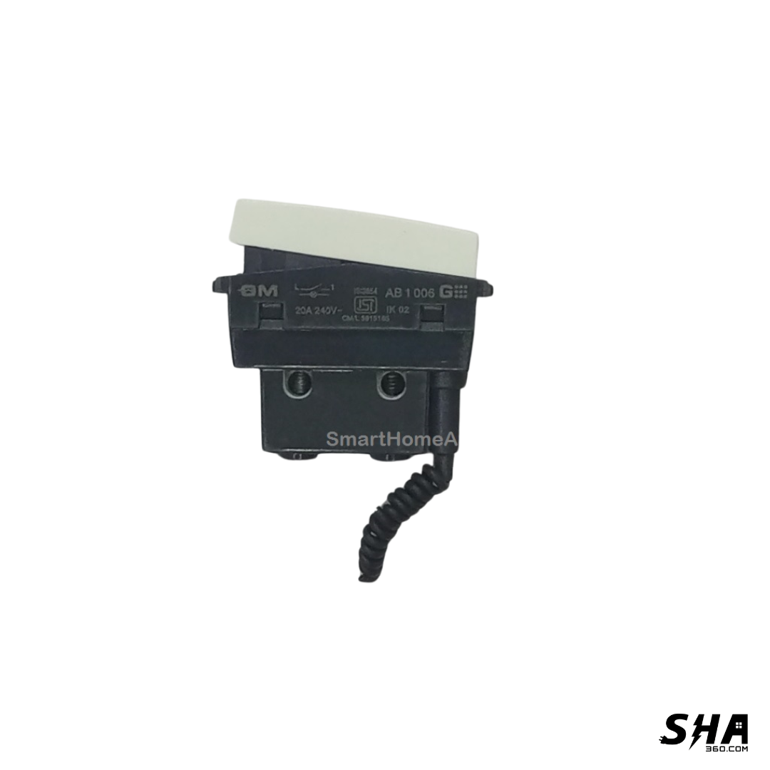 GM Modular G-Nine Viva 16A/20A 1-Way Switch with LED indicator (White ...