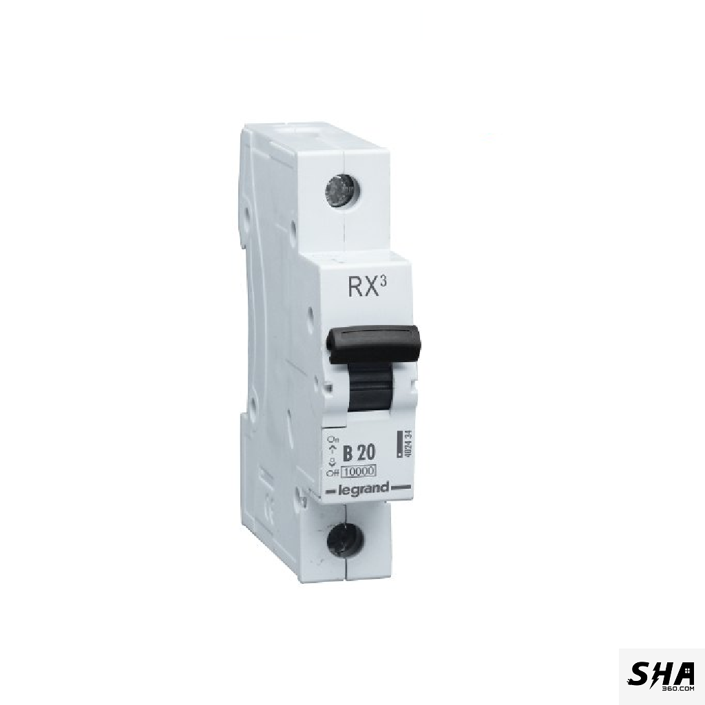 Legrand MCB 20A Single Pole (1-Pole) 10kA B Curve Rx3 (402434) - Sha360