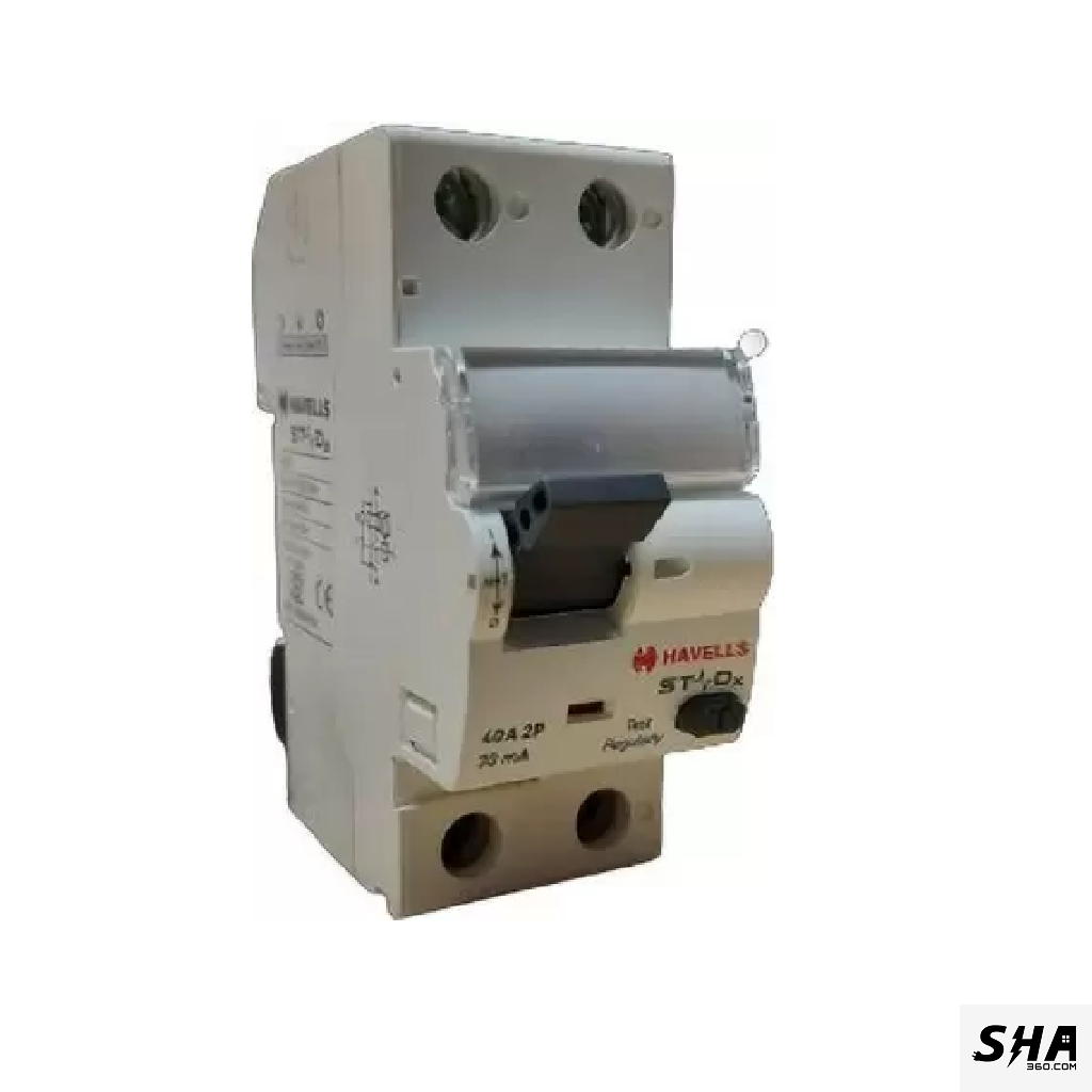 Buy Havells STDx RCCB 40A 30mA Double Pole (2-Pole) 10kA (DHR2CM0F030040)