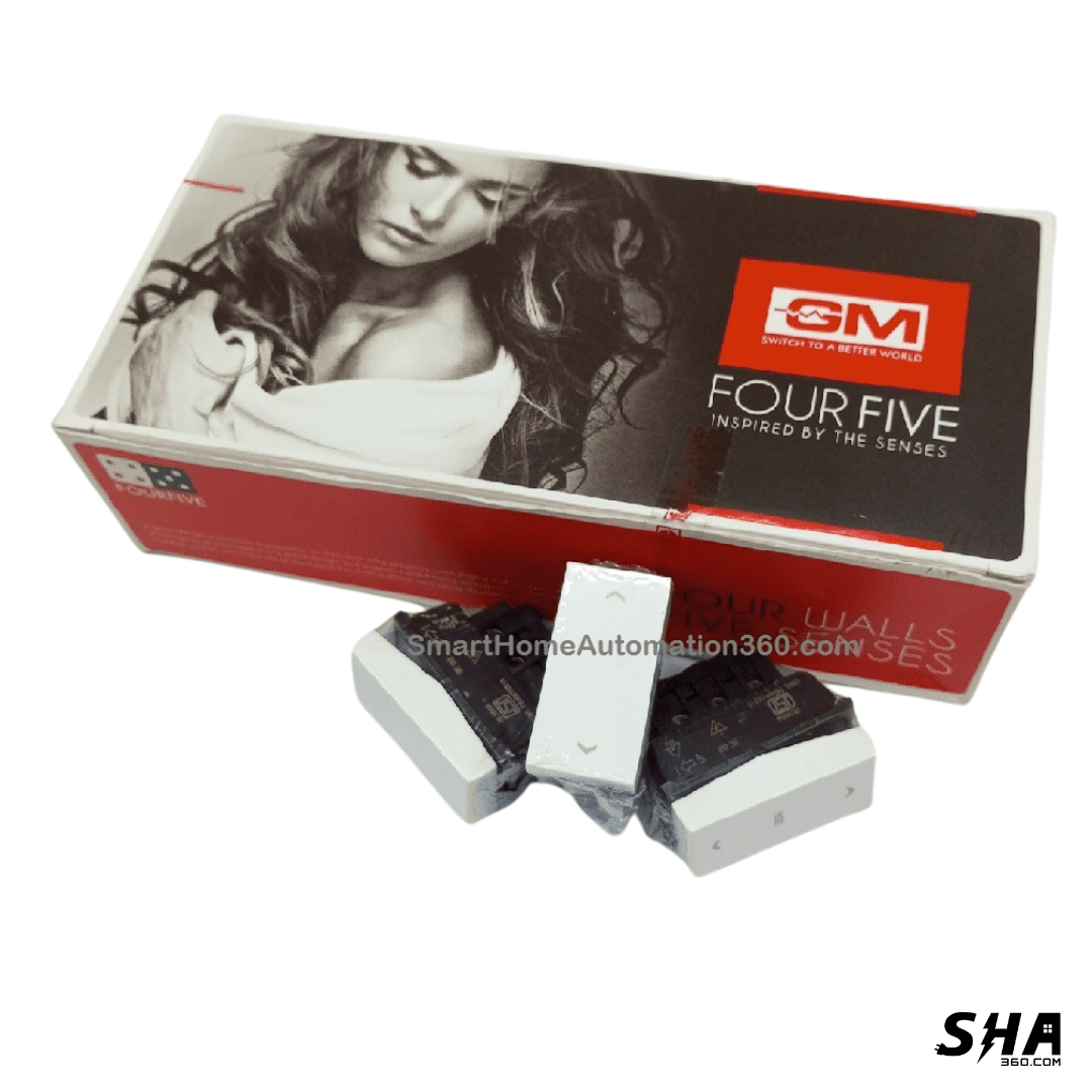 Buy GM Modular Zicono 45s (FourFive) 6A/10A 2-Way Switch (White) - AA1363 Smart Home Automation