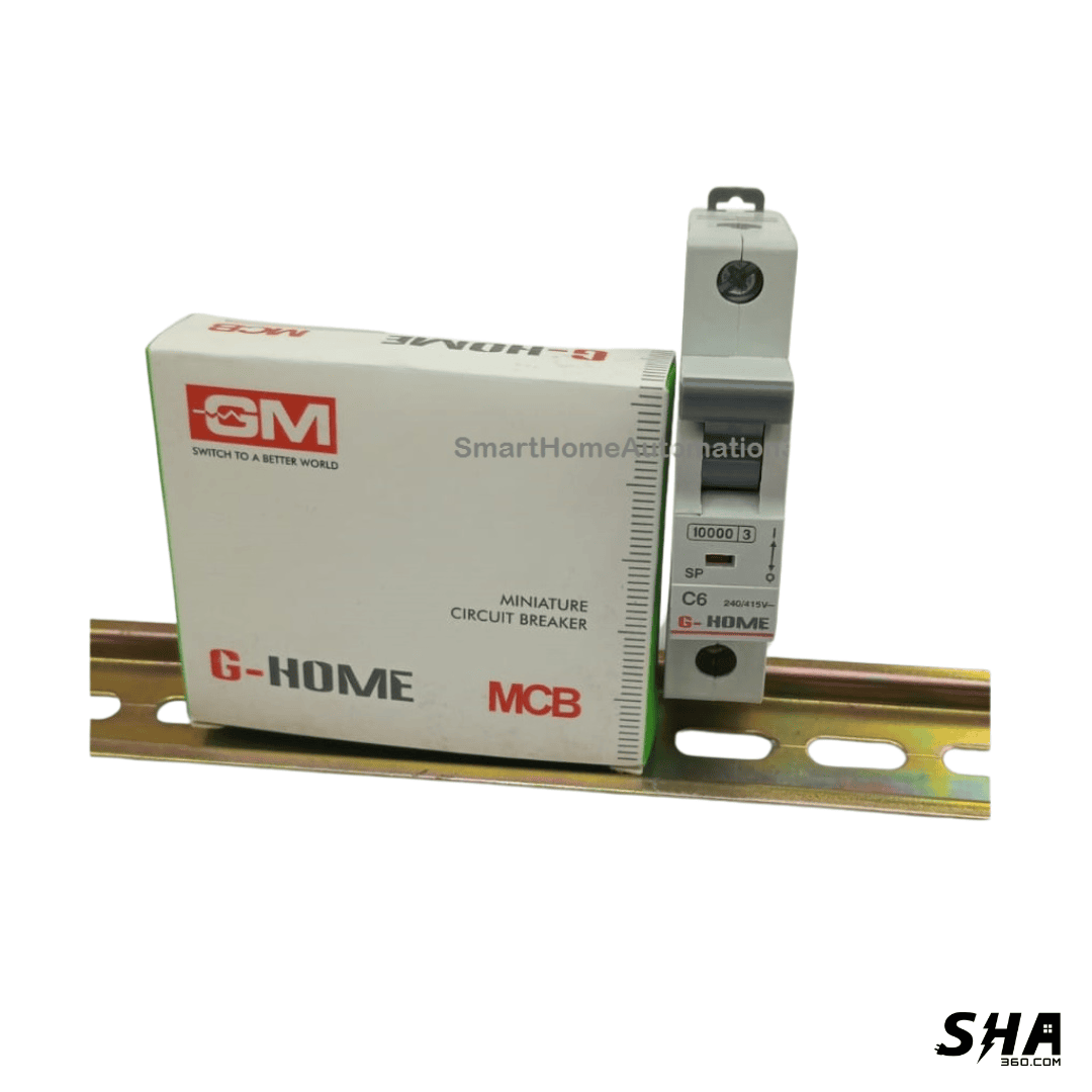 Buy GM Modular MCB 6A Single Pole (1-Pole) 10kA C Curve G-Home (GM H SC ...