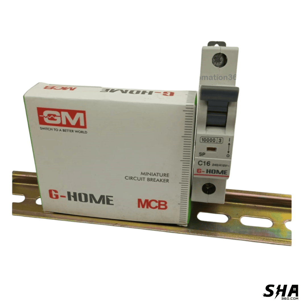GM Modular MCB 16A Single Pole (1-Pole) 10kA C Curve G-Home (GM H SC 16) from SmartHomeAutomation
