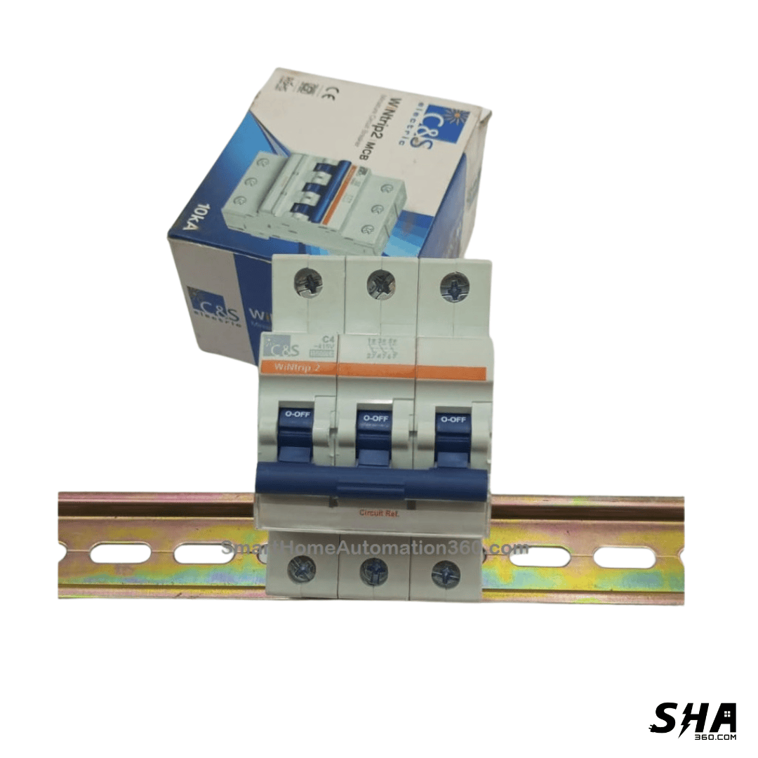Buy C&S Electric MCB 4A Tripple Pole (3-Pole) 10kA C Curve WiNtrip2 ...