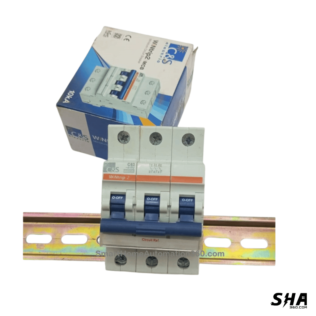 Buy C&S Electric MCB 63A Tripple (3-Pole) 10kA C Curve WiNtrip2 (CSMBS3C63) SmartHomeAutomation