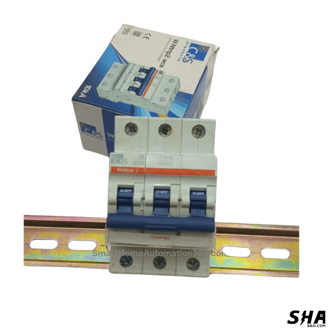Buy C&S Electric MCB 6A Tripple Pole (3-Pole) 10kA C Curve WiNtrip2 (CSMBS3C6) SmartHomeAutomation